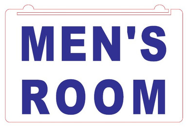 Custom Made Men's Room Sign: Acrylic LED Display