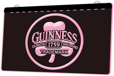 3D Engraved Custom Made Acrylic LED Guinness light (A)