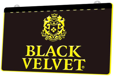 Black Velvet Whiskey Acrylic LED Sign