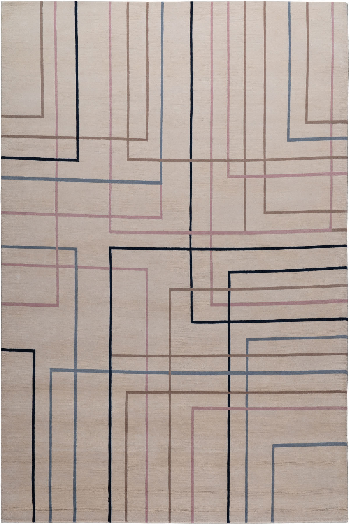 Matrix Warm Multi colored Abstract Wool rug by The Rug Company