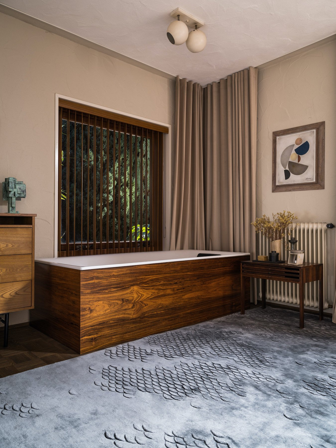 Scales River Silk Cut Pile & Carving rug by Helen Amy Murray