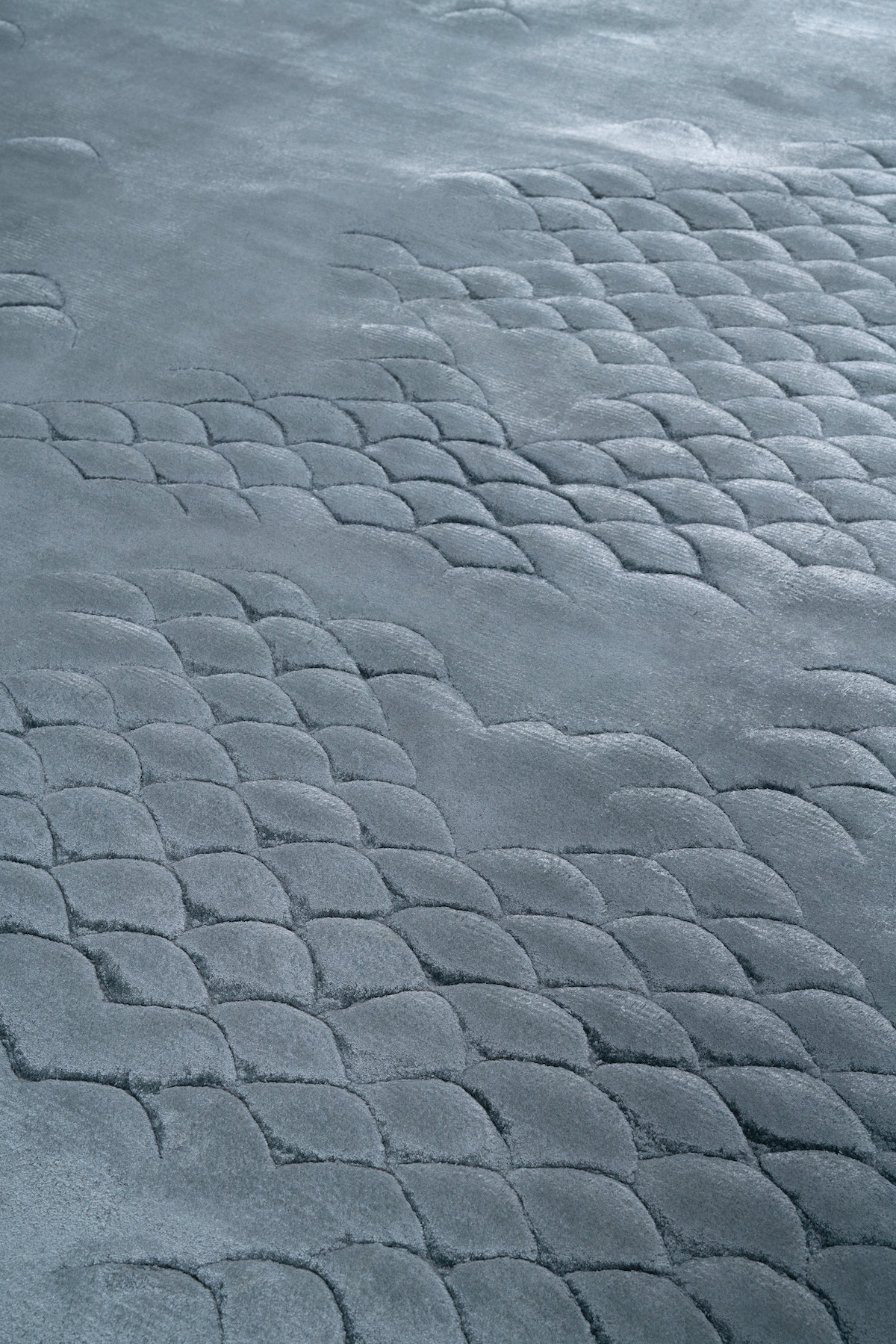 Scales River Round rug by Helen Amy Murray