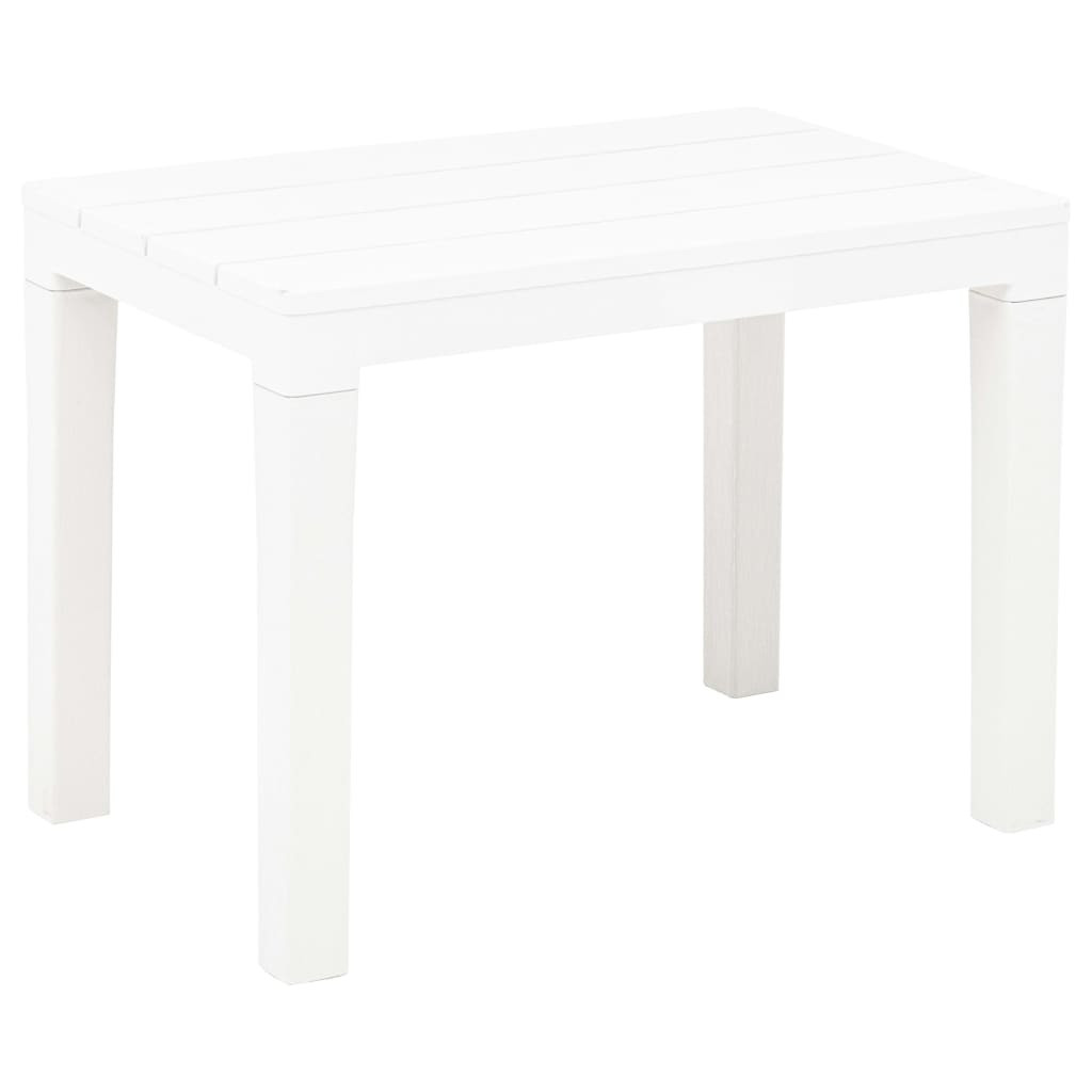 Garden Benches 2 pcs White Plastic - UniversalDiscountCenter.com