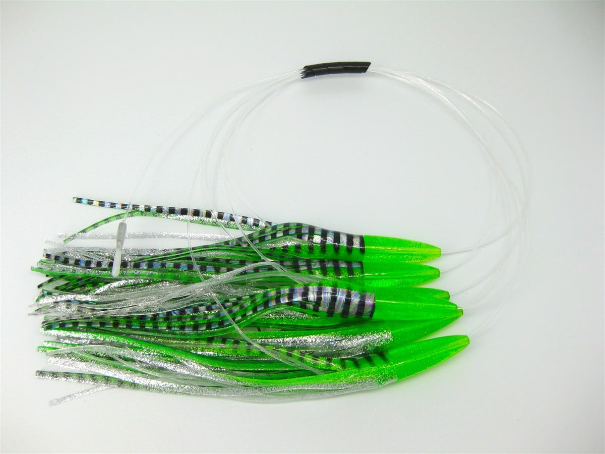 Green & Black Daisy Chain Teaser - Rigged Ready To Fish