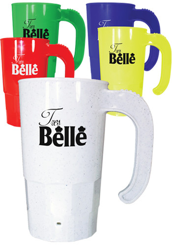 20 oz Stackable Beer Stein with Straw and Lid Set | AK77130 - Discountmugs