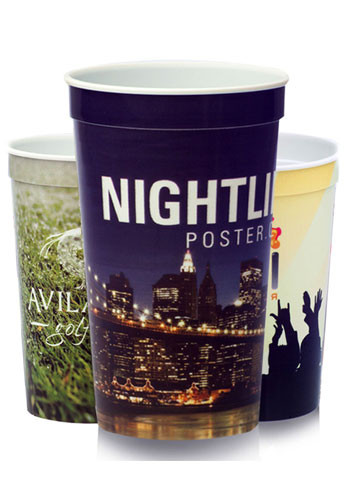 Custom Plastic Cups - Personalized Plastic Stadium Cups | DiscountMugs
