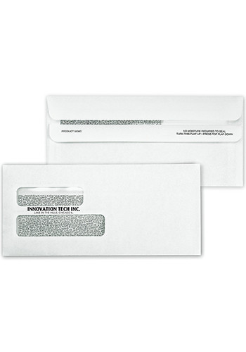 2 Window Confidential Envelope with 2 Flaps | DFS5030C - Discountmugs