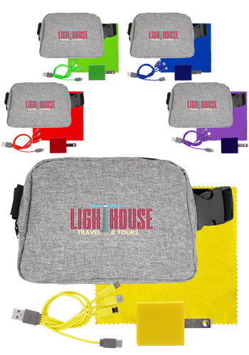 Charge and Clean Recycled Fanny Pack Kit | ASCPP7121 - Discountmugs