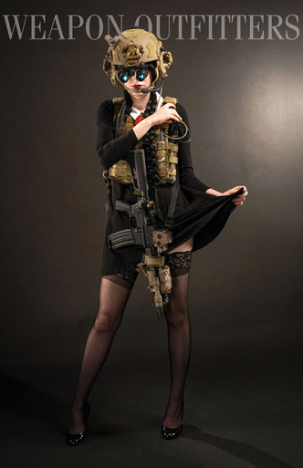 After Dark Art Print - Tactical Goth Gal 1 - Weapon Outfitters