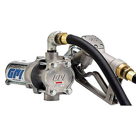 ATI BS-EZ8 GPI EZ-8 12V 8GPM Fuel Transfer Pump w/ Manual Nozzle & 10ft ...