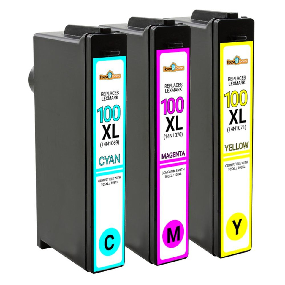 Compatible Ink Cartridge for Lexmark #100XL HY 3PK - CMY | Houseoftoners