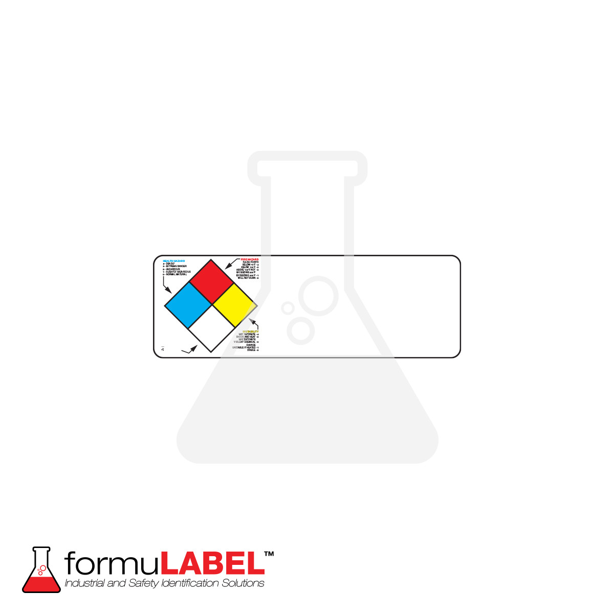 formuLABEL™ RTK NFPA Diamond Labels