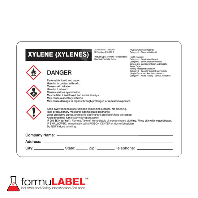 Custom GHS Pictogram Labels
