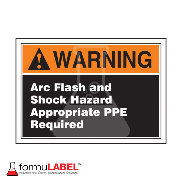 ANSI Warning Arc Flash Protection Label: Arc Flash And Shock Hazard ...