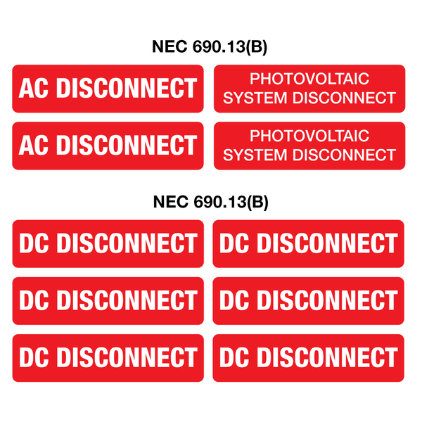 Photovoltaic System AC / DC Disconnect NEC 690.13 (B) - Solar Panel ...