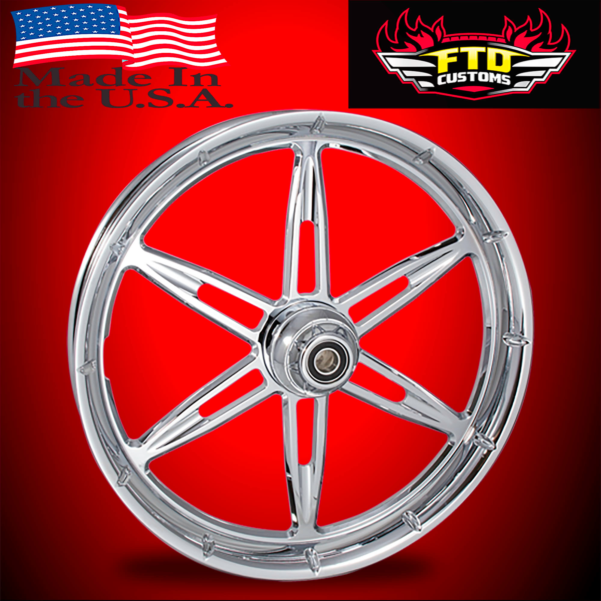 Harley Davidson Chrome Trike - Freewheeler Motorcycle Wheels - 6ix Shooter