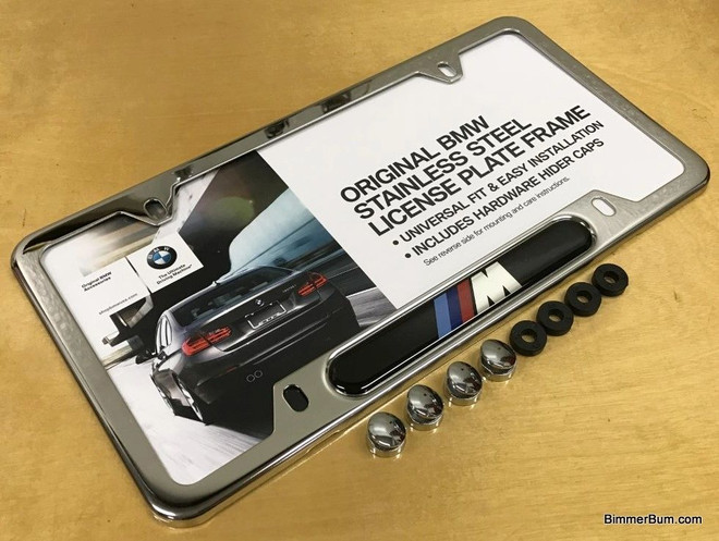 bmw m License Plate Frame Chrome Enhancer for Sleek Style