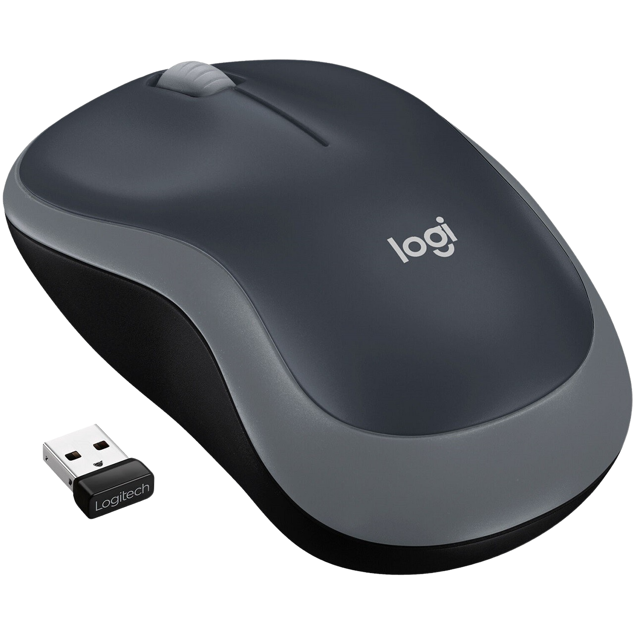Logitech M185 Ambidextrous Wireless Mouse, Swift Gray