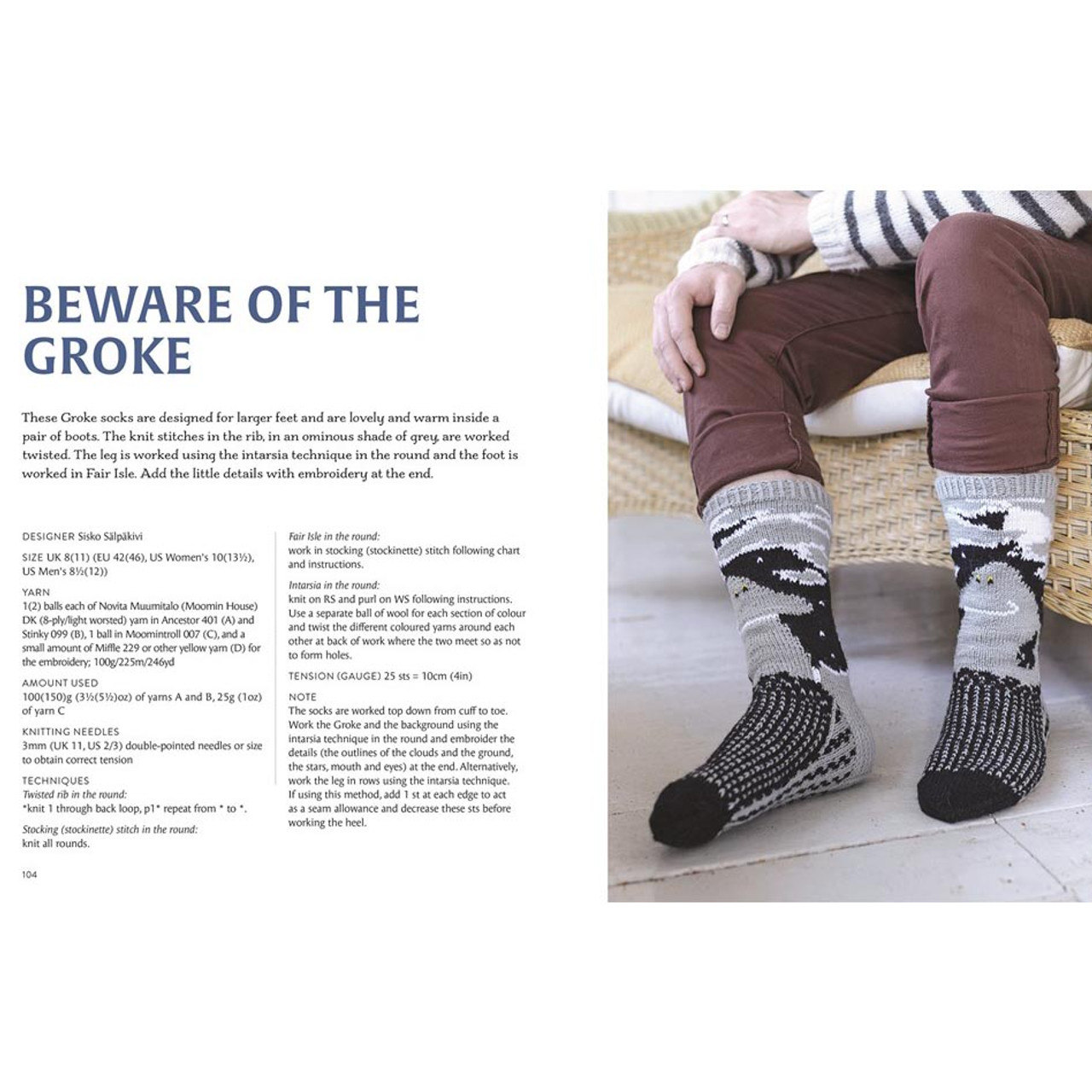 Knitted Moomin Socks The Woolery