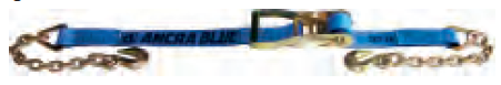 2" x 30' Chain Anchor Long Wide Ratchet Strap