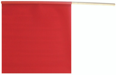 18" x 18" Red Safety Flag w/Dowel