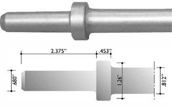 .680 Round Shank - Round Collar - Champion Chisel Works