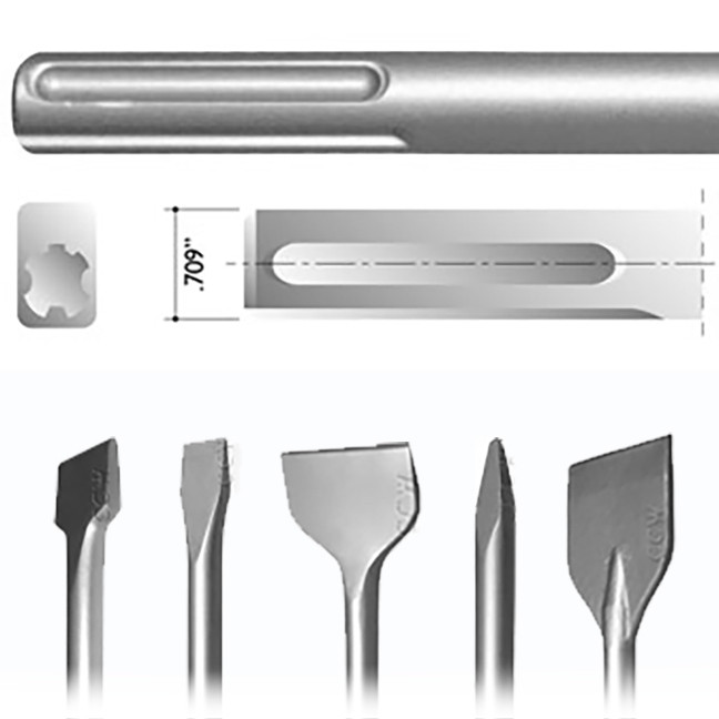 SDS‑Max Steel Tools | Champion Chisel Works