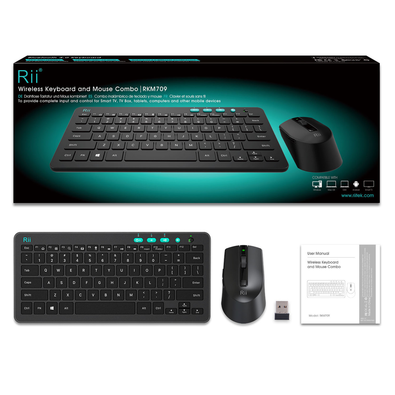 Wireless Optical Keyboard Mouse Set Pishopca