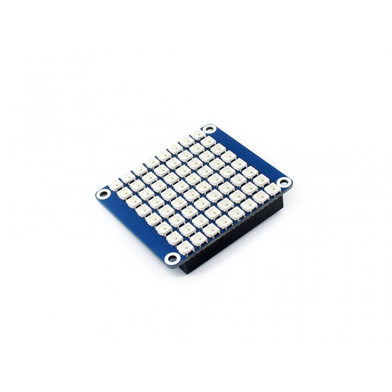 True color RGB LED HAT (B) for Raspberry Pi, colorful display, 8 x 8 grid