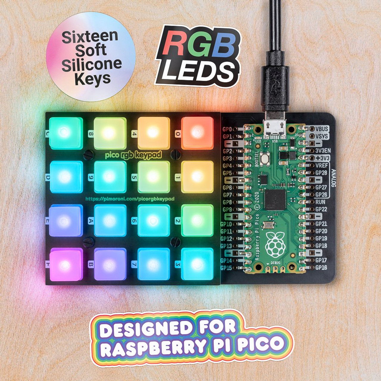Pico RGB Keypad Base - PiShop.ca