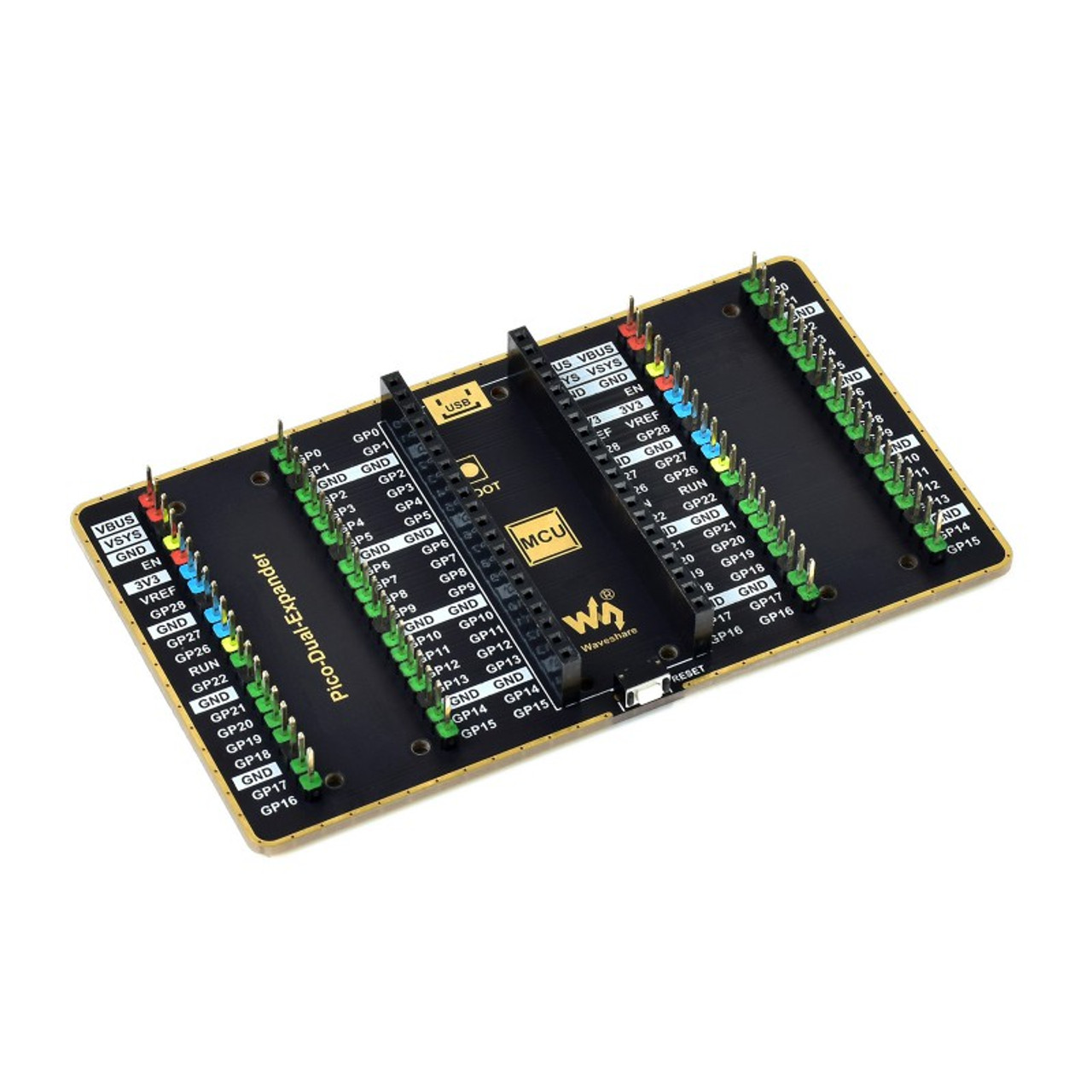 Dual Gpio Expander For Raspberry Pi Pico Two Sets Of Male Headers Pishopca