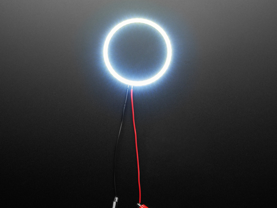 Cool White LED Ring Light PCB - 70mm Diameter - 5V Power - PiShop.ca