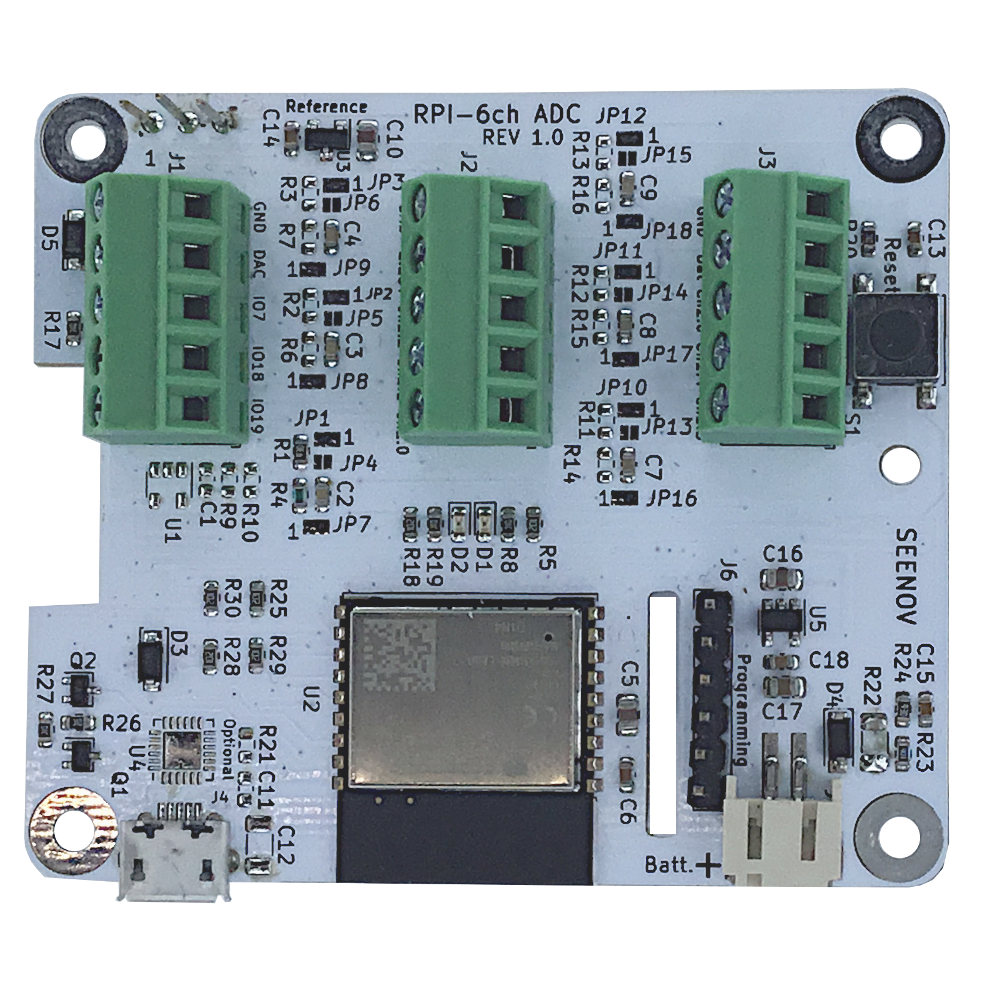 6 Channel ESP32C3 ADC HAT - PiShop.ca