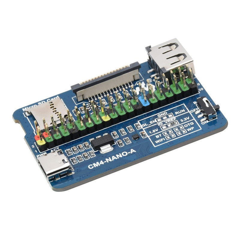 Nano Base Board (A) for Raspberry Pi Compute Module 4 - PiShop.ca