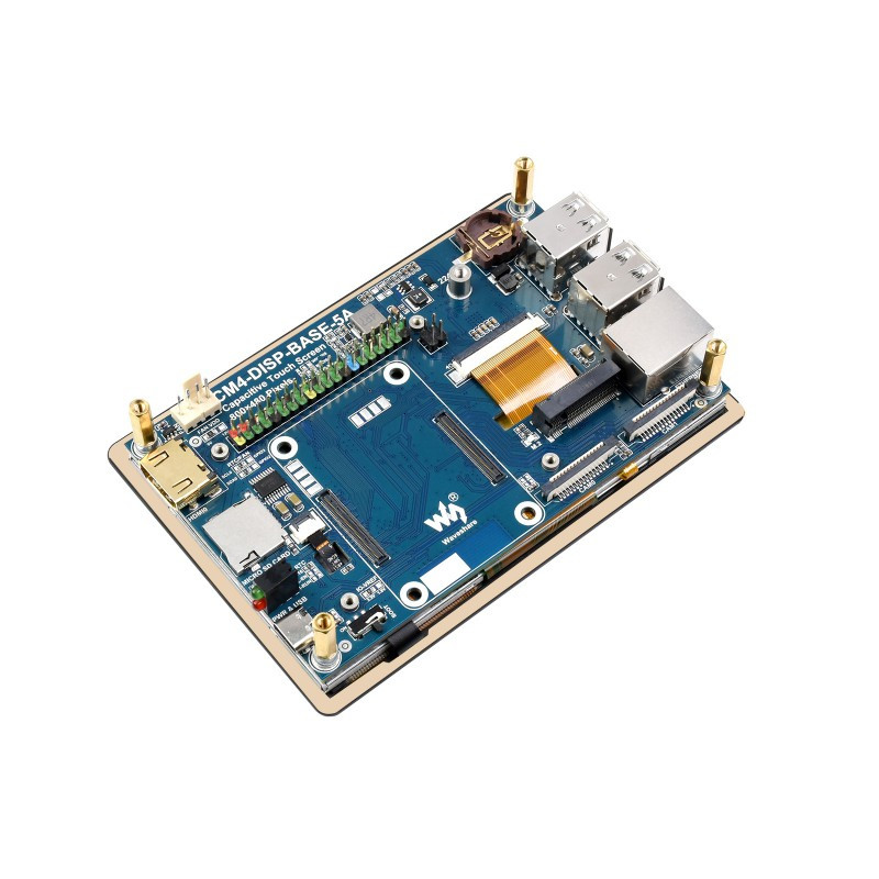5″ Touch Screen Expansion for Raspberry Pi CM4, PoE Header, Gigabit ...