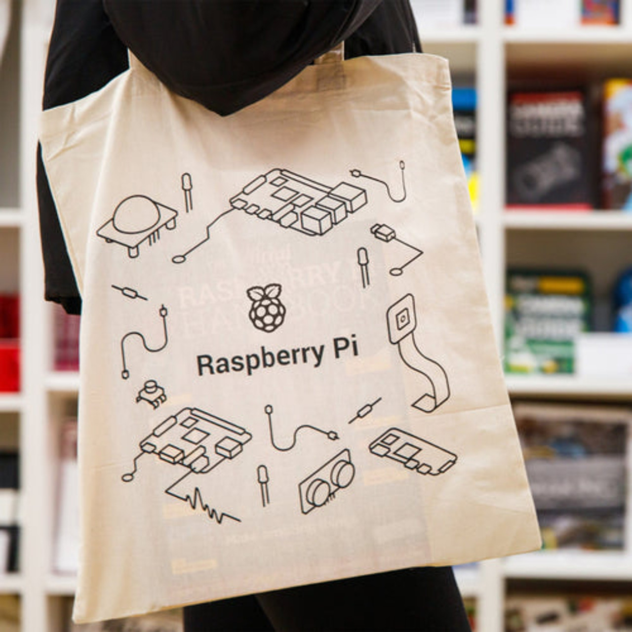Official Raspberry Pi Natural Cotton Tote Bag Pishop Ca