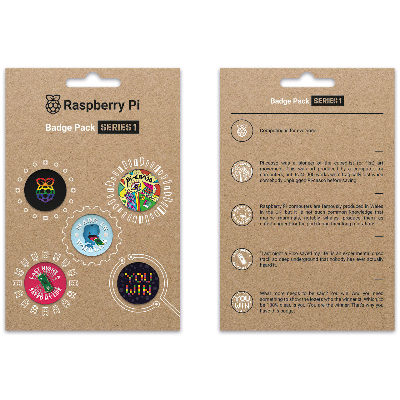 Raspberry Pi Badge Pack: Set 1 - PiShop.ca