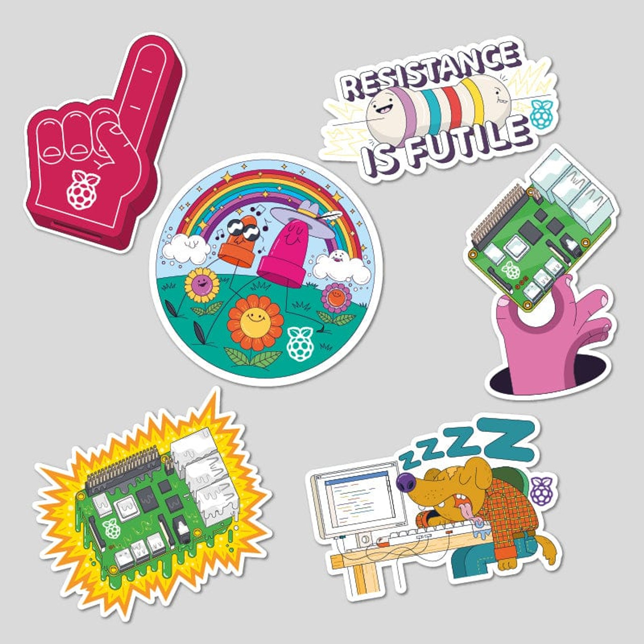 Raspberry Pi Sticker Pack 2 6 Pieces Pishopca