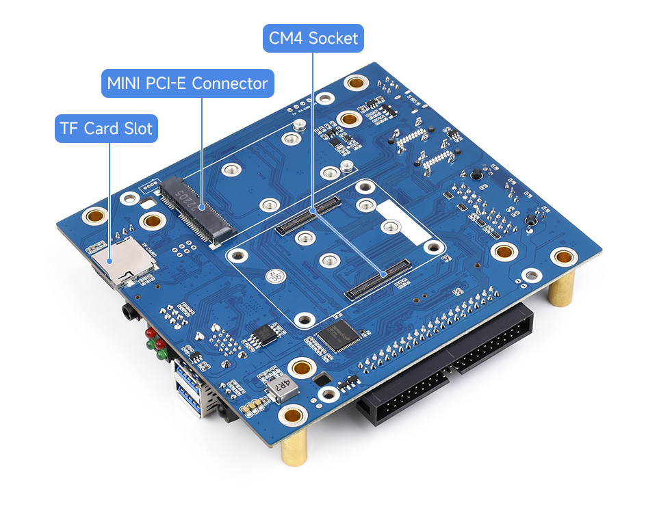 Waveshare 24678 - CM4-NVME-NAS-BOX - NAS Multi-functional Mini-Computer Designed for Raspberry ...