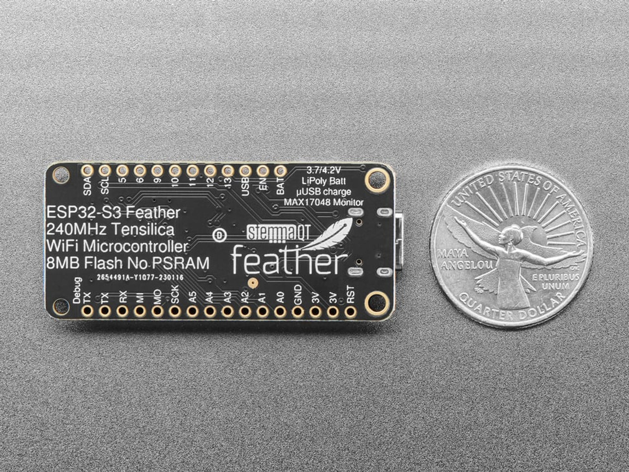 Adafruit Esp32 S3 Feather With Stemma Qt Qwiic 8mb Flash No Psram