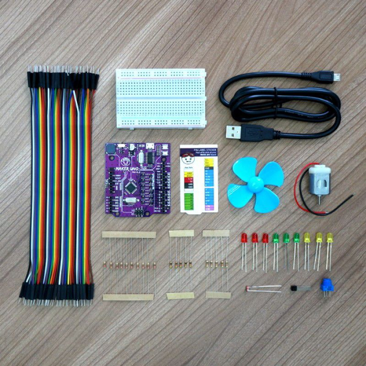 Maker UNO Edu Kit (Arduino Compatible) - PiShop.ca