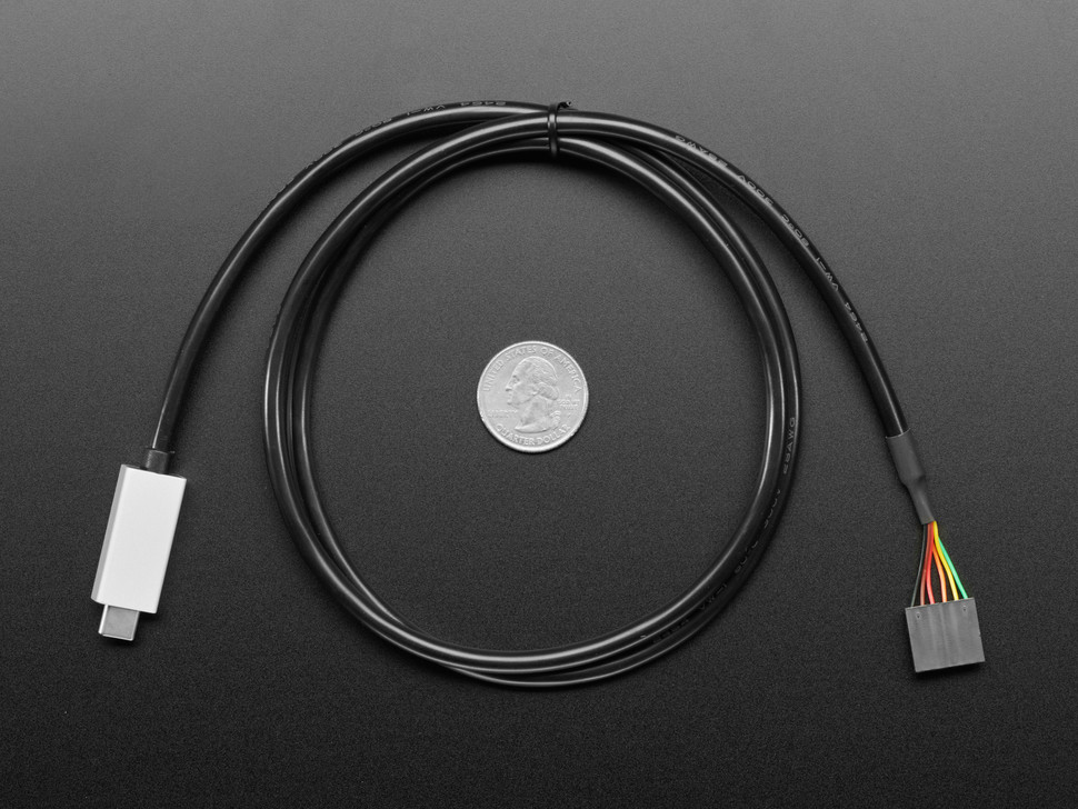 FTDI Serial TTL-232 USB Type C Cable - 5V Power / 3.3V Logic - PiShop.ca