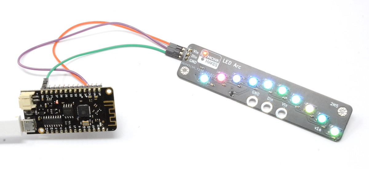 MonkMakes - SKU00104 - LED Arc - A NeoPixel Multicolor LED Arc | PiShop ...