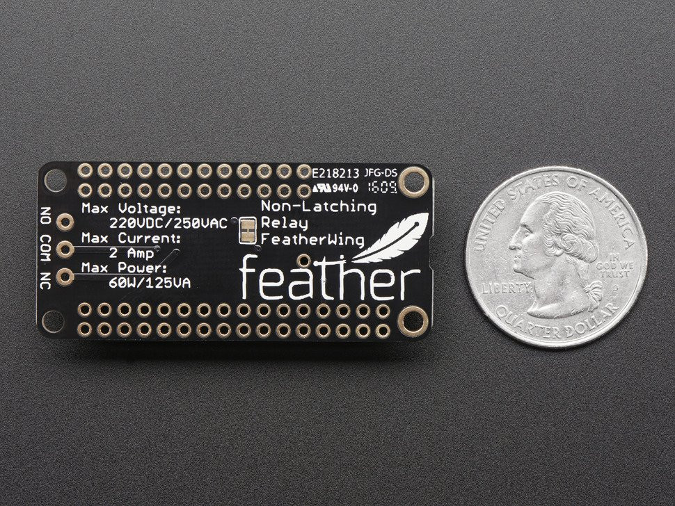 Adafruit Non-Latching Mini Relay FeatherWing