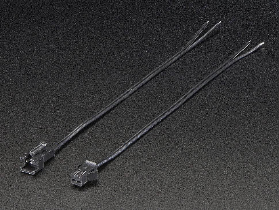 2-pin JST SM Plug + Receptacle Cable Set