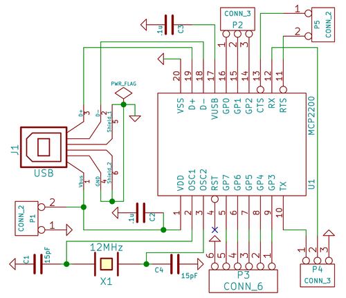 MicroHOPE - MCP2200 USB to Serial Adapter