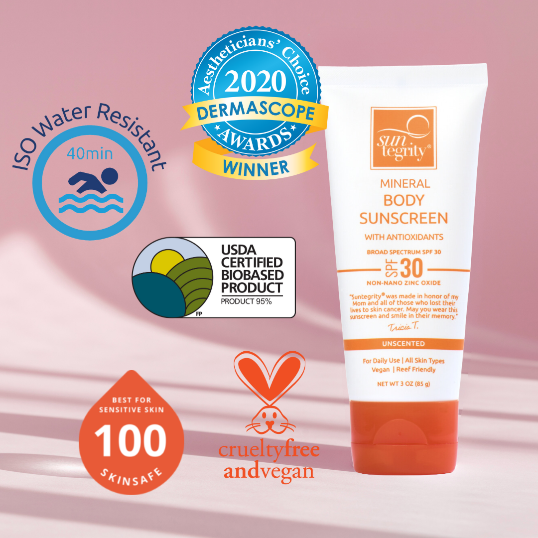 Suntegrity Unscented Mineral Sunscreen For Body Broad Spectrum SPF 30, 3oz