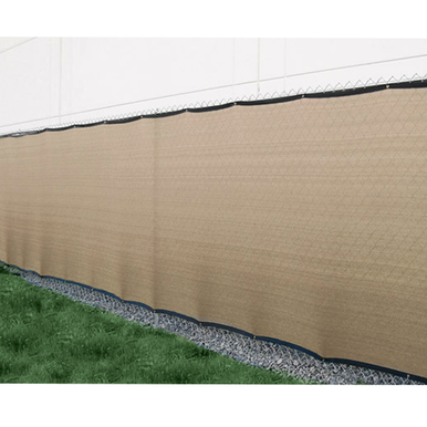 6' X 50 Tan Fence Screen Cover - Heavy-Duty Mesh Tarp