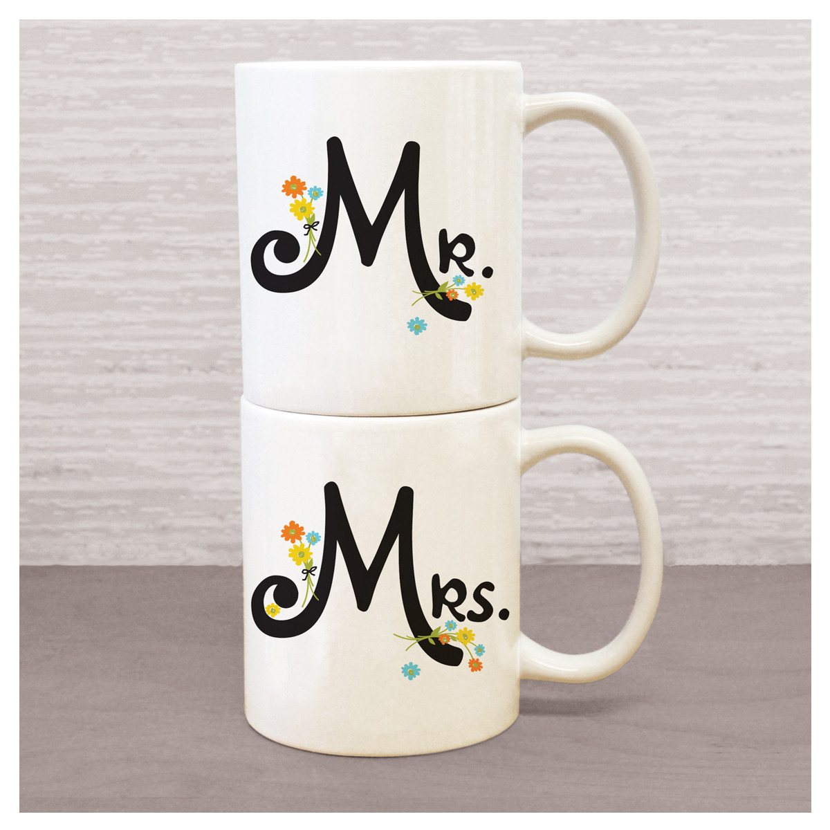 Mr & Mrs | Mug Set | Rock Scissor Paper