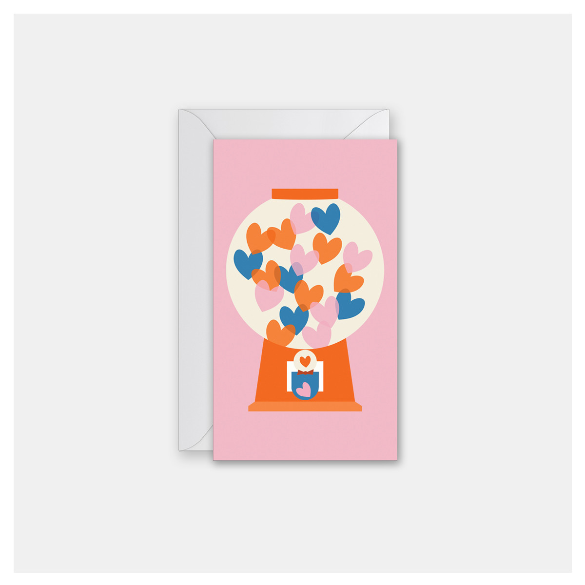 Heart Gumball - Set of 4 Mini Cards - Rock Scissor Paper